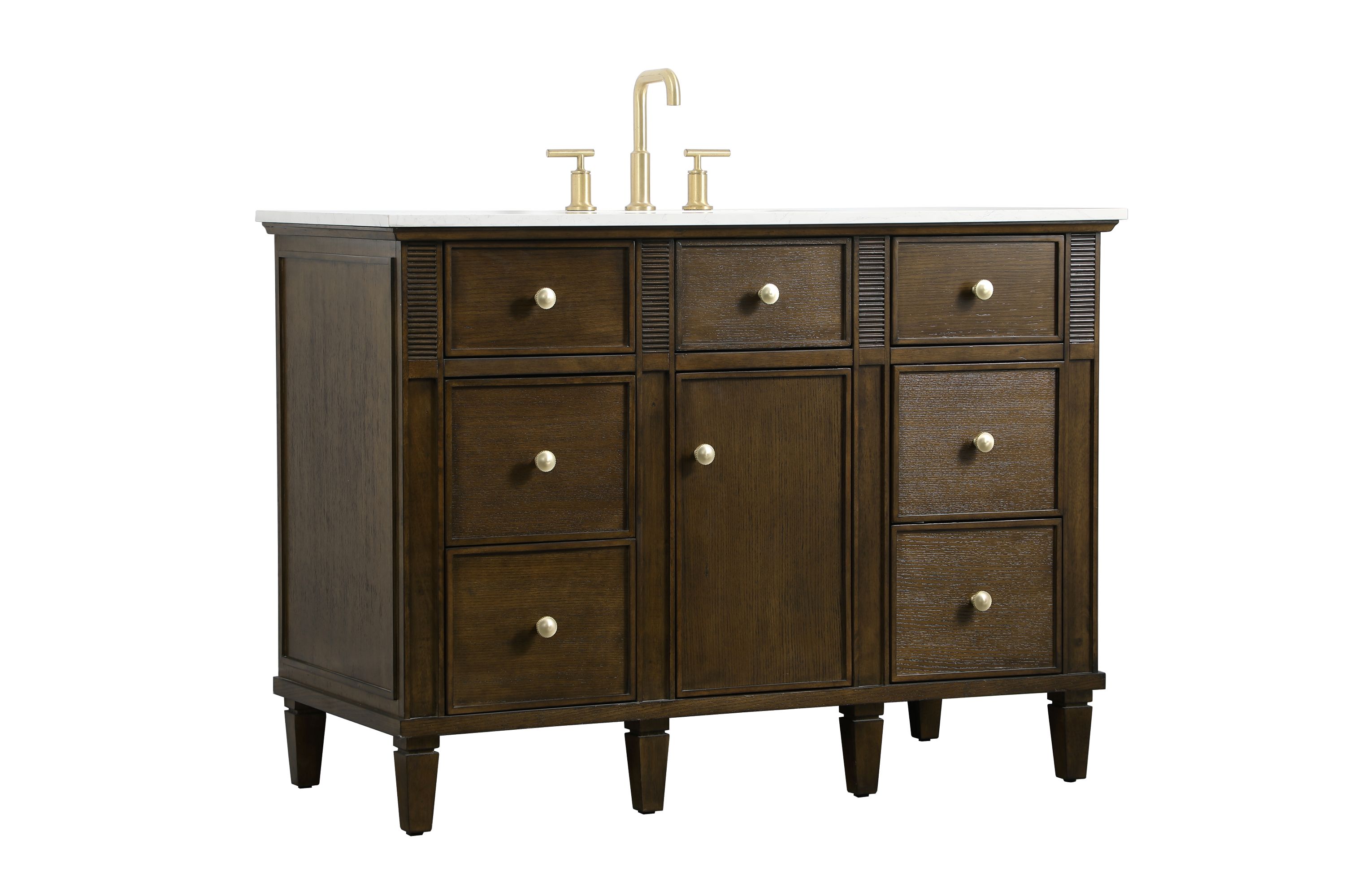 48-inch Adelina Natural Dark Oak Traditional Modern Bath Vanity