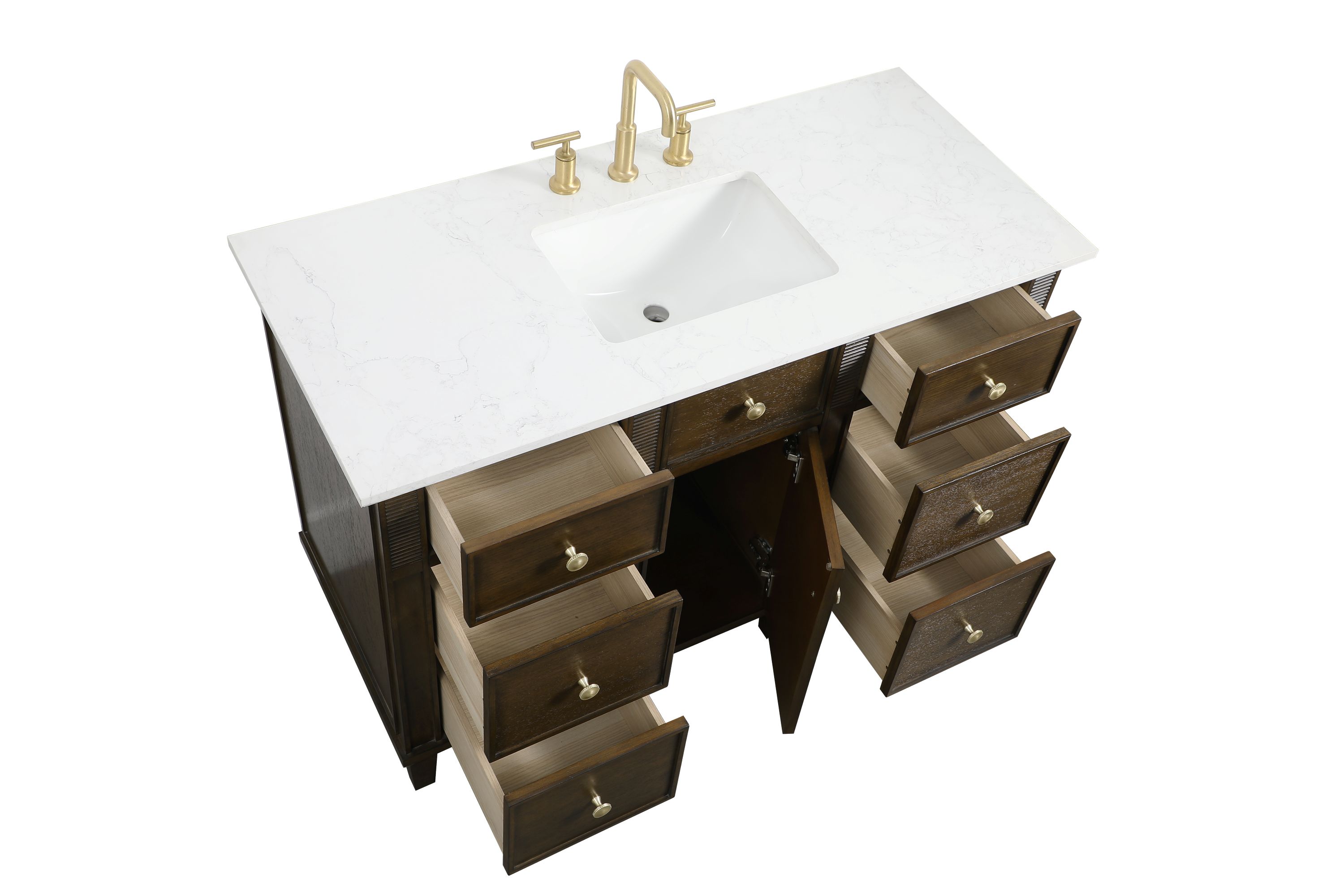 48-inch Adelina Natural Dark Oak Traditional Modern Bath Vanity